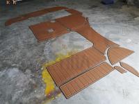 China 2006 Chaparral 280 Swim Platform Cockpit EVA Faux Teak Deck Flooring Marine Mat Pad for sale