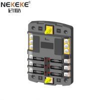 China 6 Way Blade Fuse Holder Negative Bolck Box With LED Light Screw Terminal for sale