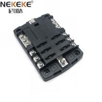 China 6 Way Blade Fuse Holder Negative Bolck Box With Protective Cover Screw Terminal for sale
