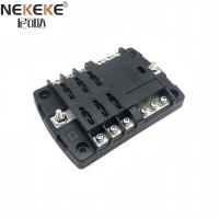 China 6 Way Blade Fuse Holder Negative Bolck Box Without Cover Witch Screw Terminal For Marine Boat for sale