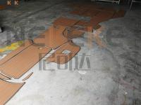 China Chaparral Signature 290 2005 Swim Step Cockpit EVA Faux Teak Deck Mat Marine Flooring Pad for sale