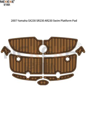 China Yamaha SX230 SR230 AR230 2007 Swim Platform Pad 6mm EVA Faux Teak Marine Deck Mat Flooring for sale