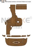 China Sea Ray Sundancer 320 2006 Swim Platform Cockpit Pad 6mm EVA Faux Teak Marine Deck Mat Flooring for sale