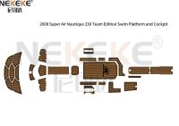 China Super Air Nautique 230 2008 Swim Platform Cockpit Pad 6mm EVA Faux Teak Marine Deck Mat Flooring for sale