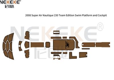China Super Air Nautique 230 2008 Swim Platform Cockpit Pad 6mm EVA Faux Teak Marine Deck Mat Flooring for sale
