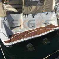 China Maxum 3000 SCR 1999 Swim Platform Cockpit Pad 6mm EVA Faux Teak Marine Deck Mat Flooring for sale
