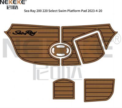 China Sea Ray 200 220 Select Swim Platform EVA Faux Teak Deck Mat Marine Flooring Pad for sale