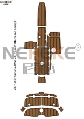 China 2007-2009 Yamaha AR230 SX230 Swim Platform Cockpit EVA Faux Teak Marine Deck Mat Flooring Pad for sale