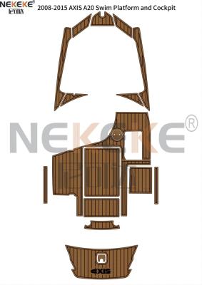 China 2008-2015 Axis A20 Wakeboard Boat Swim Platform Cockpit EVA Faux Teak Deck Mat Flooring Pad for sale
