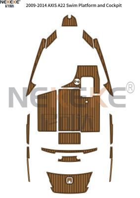 China 2009-2014 Axis A22 Wakeboard Boat Swim Platform Cockpit EVA Faux Teak Deck Mat Flooring Pad for sale
