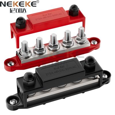 China BB1931-5P Waterproof Marine Bus Bar 5 Way Terminal Block with Nickel Plated Copper and Stainless Steel for Boat Yacht RV for sale