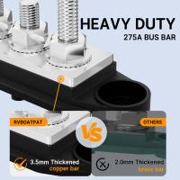 China BB1931-6P Waterproof 6 Way Marine Bus Bar with Nickel Plated Copper for Power Distribution for sale