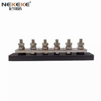 China BB2108 150A Heavy Duty 4 Stud Bus Bar with Tin-Plated Copper and Flame Retardant ABS for Marine Applications for sale