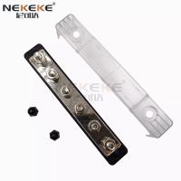 China BB2108 150A Heavy Duty 4 Stud Bus Bar with Tin-Plated Copper and Flame Retardant ABS for Marine Applications for sale