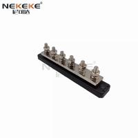 China BB2108 150A Heavy Duty 4 Stud Bus Bar with Tin-Plated Copper and Flame Retardant ABS for Marine Applications for sale