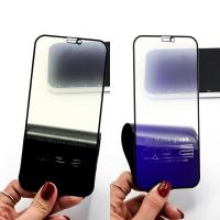 China Silk AG Anti Blue 2.5D Glass Screen Protector Full Glue 9H Tempered Glass Screen Protector For IPhone for sale