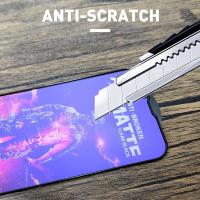 China 18D Airbag Full Glue 2.5D Glass Screen Protector Anti Blue Purple Light Screen Protector For IPhone Samsung for sale
