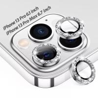 China Glass Diamond Camera Lens Screen Protector For Iphone 12 13 14 Plus Pro Max for sale
