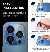 China Glass Diamond Camera Lens Screen Protector For Iphone 12 13 14 Plus Pro Max for sale