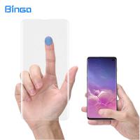 China Liquid UV Curved Edge Glass Full Glue S10 S21 Ultra Plus S22 Tempered Glass Screen Protector for sale