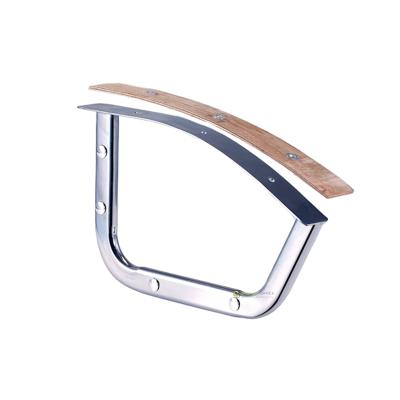China Replacement Industrial Metal Dental Office Chair Parts Armrest With Wood / Plywood TOP Cover for sale