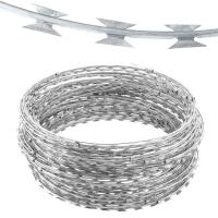 China 2.5±0.1mm Core Wire Dia. BTO22 Roll Hot Dipped Galvanized Razor Barbed Wire for Fencing for sale