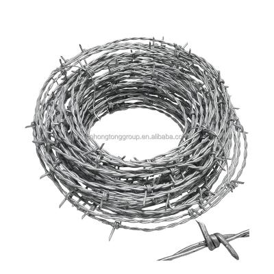 China 17 Years Experience 12 Gauge Wire Hot Dip Galvanized Thorn Rope Barbed Wire for Security Projects for sale