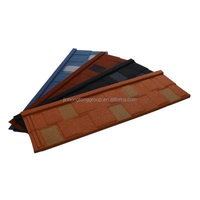 China Waterproof Stone Coated Color Tile for American Market Houses 0.28-0.4mm Length 1340mm Width 420mm for sale