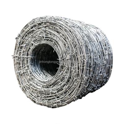 China ASTM 6 8 9 10 12 14 18 20 1.6mm x 100m Galvanized Barb Steel Wire Coil for Protective Construction for sale