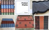 China 1320*360*0.5mm Interlocking Tile Color Stone Coated Metal Roofing Tile and Valley Tray for Apartment Construction for sale