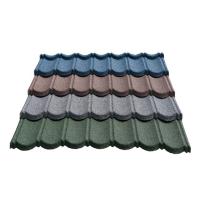 China Plain Roof Tiles 300*400mm 3.2kg Weight Stone Coated Step Tile Roofing Sheets For Office Building Sample please contact us for sale