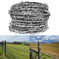 China Galvanized Coated Stainless Steel Barbed Wire with Customers'requirment Barb Length and Availiable Samples for sale