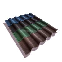 China 665-1000mm Width Hard Metal Roofing Stone Coated Asphalt Roof Sheet for Leisure Facilities High Hardness for sale