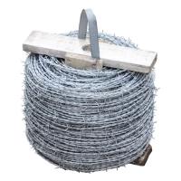 China 500 Meters Barbed Galvanized Iron Wire for Fencing Sample Wire Gauge 1.4mm-2.6mm Galvanized for sale
