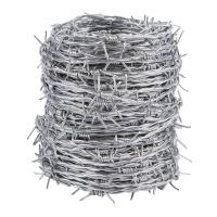 China 360-1000mm Coil Diameter Galvanized High Zinc Content Barbed Wire Roll for Animal Deterrent Cattle Fencing for sale