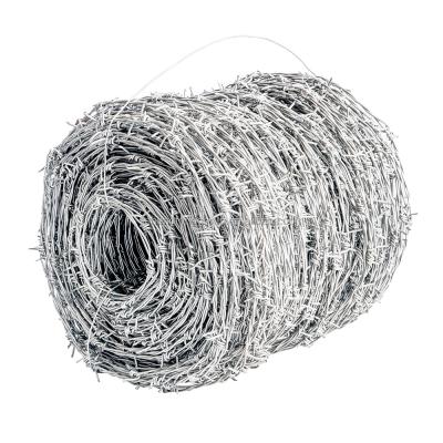 China Galvanized Barb Wire Coil with Barb Distance 75mm-150mm Powder Coated Barbed Wire for sale