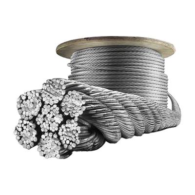 China Saling 6x19WS IWRC 6x19WS FC Ungalvanized/Hot Dipped Galvanized Steel Rope Wires for Marine Length Customer Requirements for sale