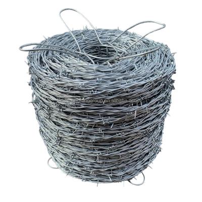 China Hot Dipped Galvanized Barbed Wire for Mesh Security Fencing 12.5 Gauge 18 Gauge PVC Coated Iron Wire for sale