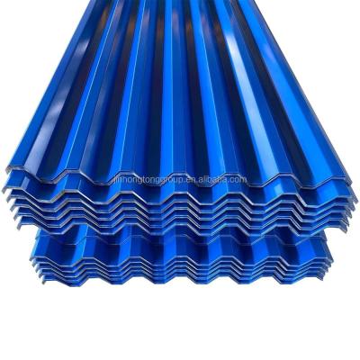 China 26 Gauge Blue Color Coated Prepainted Cold Rolled Metal Corrugated Steel Roofing Sheet Suitable for Various Applications for sale