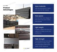 China Web Width 100-630mm and Length 6-12m HEA/HEB/IPE Steel Beam Section Beam European Standard H Beam Suitable for Construction for sale