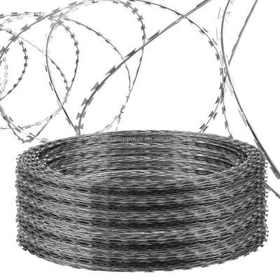 China Hot Galvanized 500m Double Strand Razor Barbed Wire Fence High Tensile Strength Wire for Enhanced Security for sale