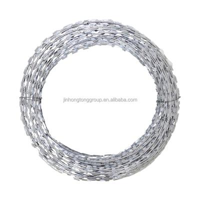 China Grassland Protection Speed Double-Twisted Razor Barbed Wire Coils with Single Razor Type and Coil Diameter 360-1000mm for sale