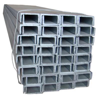 China Supporting System Q235 Q345 SS400 material 0.8mm-3.0 mm thick U-channel carbon steel for sale