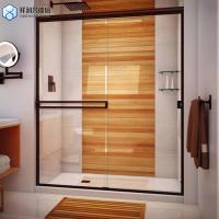 China SGS Certified Low Iron Tempered Glass Frameless Sliding Shower Door for Hotel Bathroom for sale