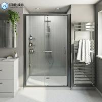 China SGS Certified Low Iron Tempered Glass Frameless Sliding Shower Door for Hotel Bathroom for sale