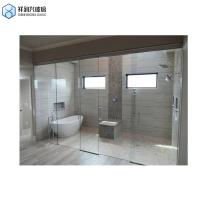 China Customizable Tempered Glass Single Sliding Door Frameless Shower Room SGS Certificate for sale