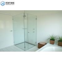 China 90cm Luxury One Piece Rose Gold Stainless Steel Shower Enclosure with Tempered Glass for sale