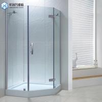China Stainless Steel Shower Room Glass Door Handle with 2 Handles and Demand Thickness for sale
