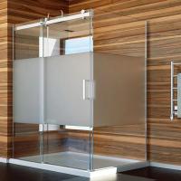China Outdoors Cabin Design Gold Glass Shower Enclosure with Tempered Glass and Hinged Door for sale