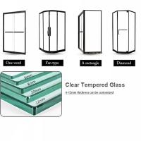 China 1830*2440/2140*3300/2440*3660 Frameless Shower Enclosure Sets Toilet Frameless Design for sale